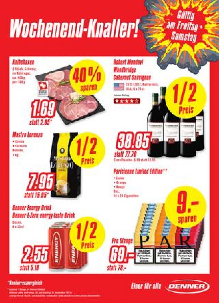 Denner Aktionen - Jeden Dienstag neue Wochenaktionen