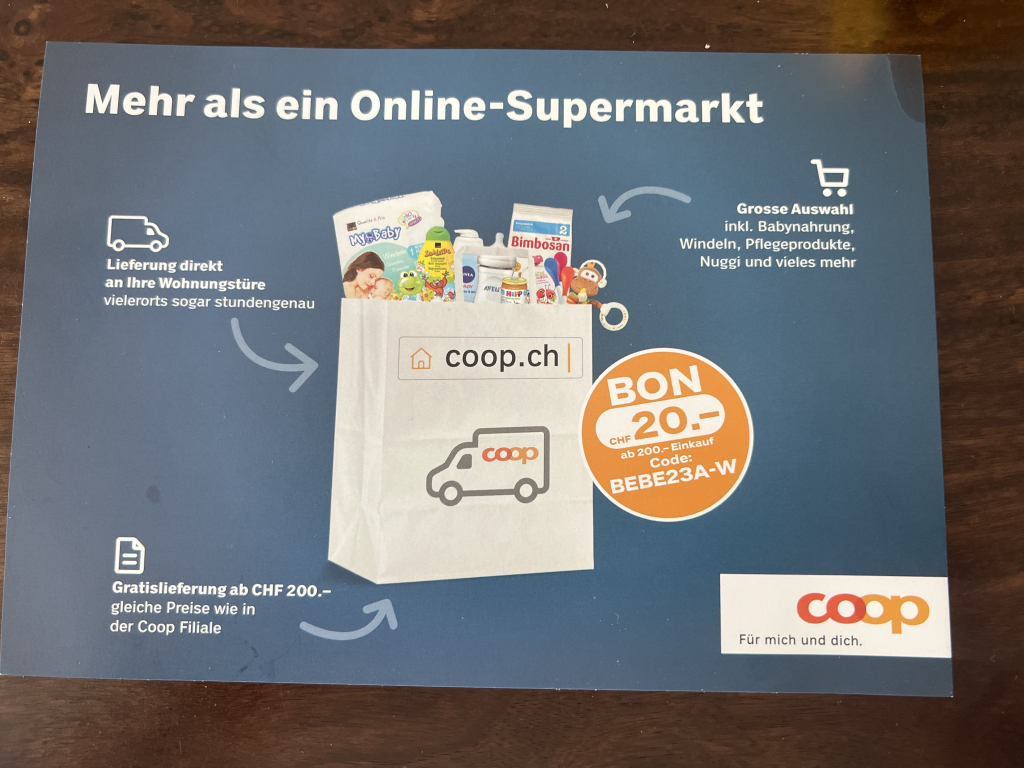 Coop Gutschein online 20.- Rabatt ab CHF 200.- Preispirat