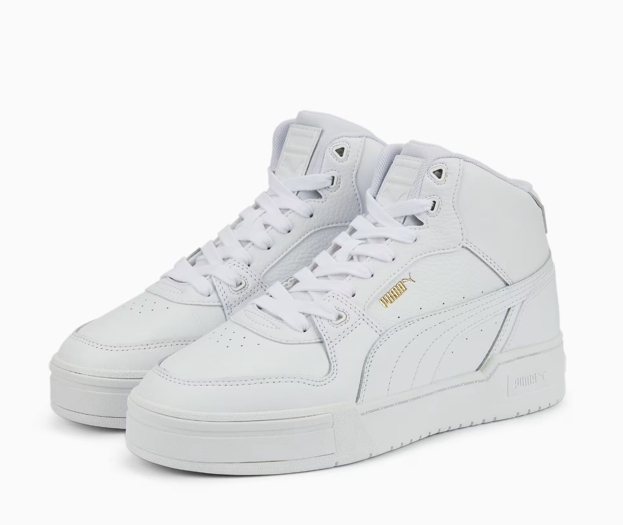 Puma CA Pro Mid Sneakers in den Farben White-Puma Team Gold und White ...